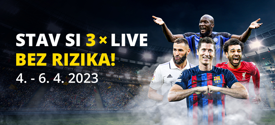 Stav si 3 x LIVE úplne bez rizika!